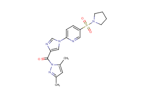 1987112-85-5 | 2-{4-[(3,5-dimethyl-1H-pyrazol-1-yl)carbonyl]-1H-imidazol-1-yl}-5-(pyrrolidin-1 ...