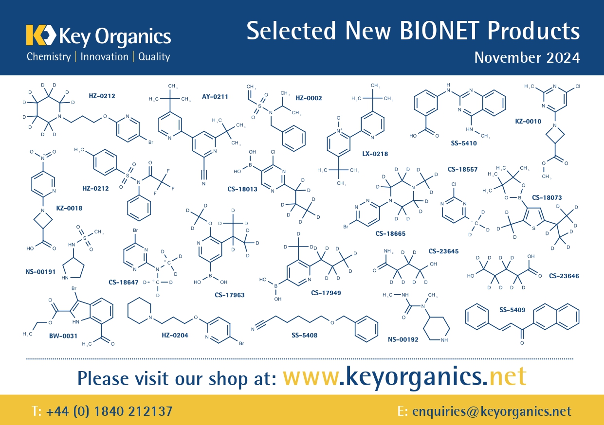 New BIONET compound releases for May 2023 - Key Organics